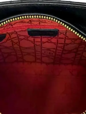 Dior 2010-2026 Medium Calfskin Cannage Lady Handbag - Black