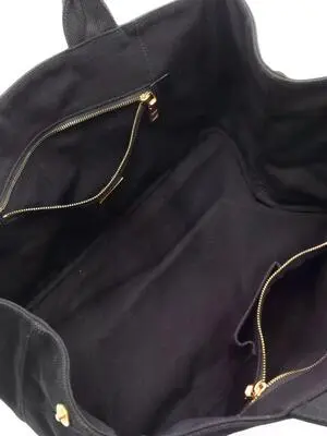 Prada 2013-2026 Large Canvas Canapa Logo Tote Satchel