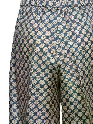 Max Mara Dice-print Wide-leg Trousers