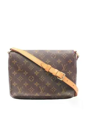 LOUIS VUITTON 2001 Monogram Musette Tango Short Strap Shoulder Bag - Brown