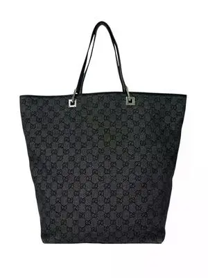 Gucci 1990-2000 Large Gg Canvas Shopper Tote Bag