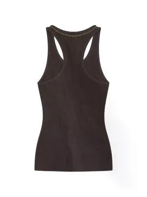 Elisabetta Franchi Chain-link Ribbed-knit Top