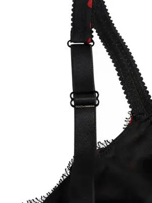 Dolce & Gabbana Polka-dot Lace-trim Bra