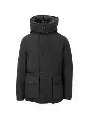 Woolrich Buttoned Hooded Jacket - Blue