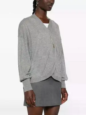 Liviana Conti Safety-pin-fastening Cardigan
