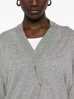 Liviana Conti Safety-pin-fastening Cardigan