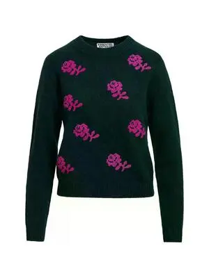 Essentiel Antwerp Floral-jacquard Bead-embellished Sweater - Pink
