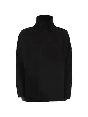 Max Mara Borgia Turtleneck Oversized Sweater - Black