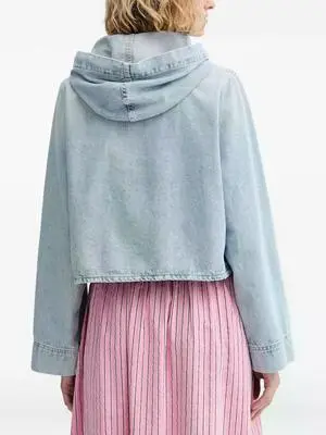 Marc O'polo Cropped Hooded Denim Jacket