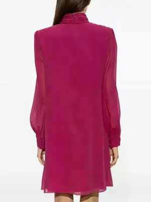 Valentino Garavani Draped-panel Long-sleeve Mini Dress - Pink