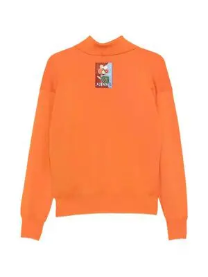 ALEMAIS Logo-patch Button-down Polo Sweater