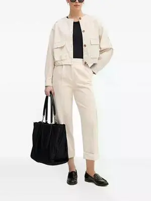 BENETTON Button-up Cropped Jacket