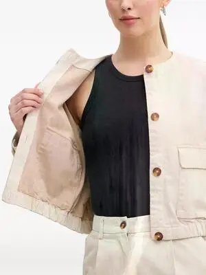 BENETTON Button-up Cropped Jacket