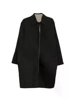 ALYSI Storm-flap Trench Coat - Black