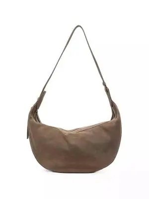 Liviana Conti Curved Leather Shoulder Bag - Neutrals