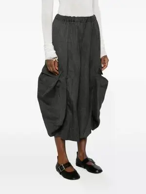 Comme Des Garçons Draped-design Cargo-pocket Trousers - Grey