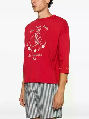BODE Stables Graphic-print Three-quarter-sleeve T-shirt