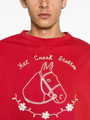 BODE Stables Graphic-print Three-quarter-sleeve T-shirt