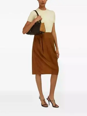 FERRAGAMO New Studio Soft Bag East West - Brown