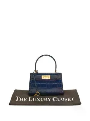 Tory Burch Lee Radziwill Croc-embossed Top Tote Bag