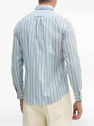 BENETTON Striped Button-down Shirt - Blue