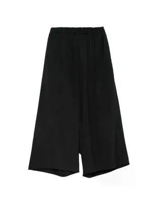 Comme Des Garçons Elasticated-waistband Cropped Trousers - Black