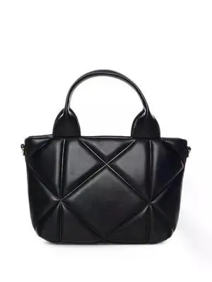 Moschino Quilted Logo-plaque Tote Bag - Black