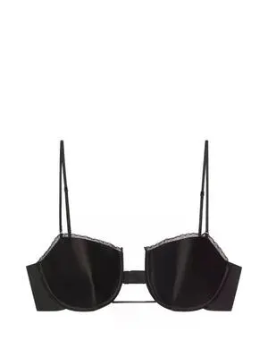 Givenchy Cutaway Bra In Satin And Lace - Black