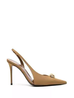 GIUSEPPE ZANOTTI Crystal-embellished Asymetric Slingback Pumps