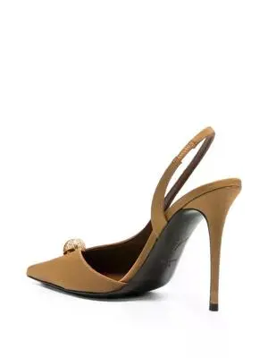 GIUSEPPE ZANOTTI Crystal-embellished Asymetric Slingback Pumps
