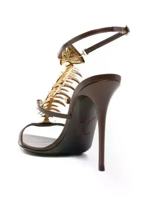 GIUSEPPE ZANOTTI Slim 2.0 Crystal-embellished Sandals - Brown