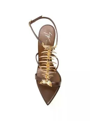 GIUSEPPE ZANOTTI Slim 2.0 Crystal-embellished Sandals - Brown