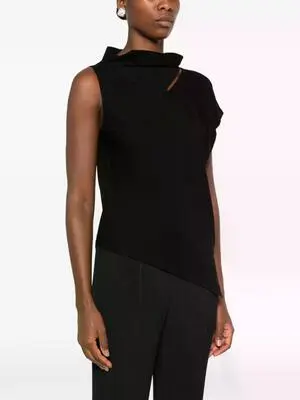 Issey Miyake Asymmetric Cut-out Top