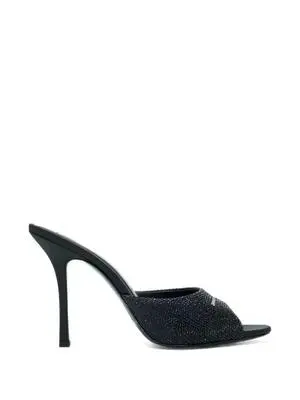 Alexander Wang Cher Crystal-hotfix 105mm Mules - Black