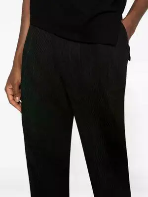 Issey Miyake Plissé-effect Cropped Trousers