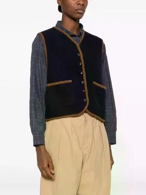 MOISMONT Angele Contrast-trim Button-up Cardigan