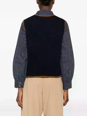 MOISMONT Angele Contrast-trim Button-up Cardigan