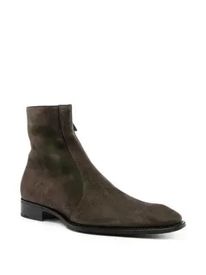 Saint Laurent Suede Side-zip Desert Boots