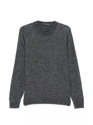 Corneliani Ribbed-trim Marl-effect Sweater - Grey