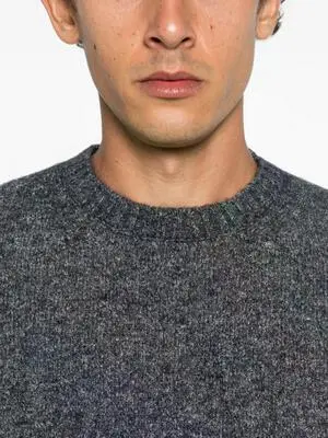 Corneliani Ribbed-trim Marl-effect Sweater