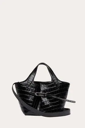 LIFFNER Belted Tote Mini Croc