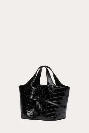LIFFNER Belted Tote Mini Croc
