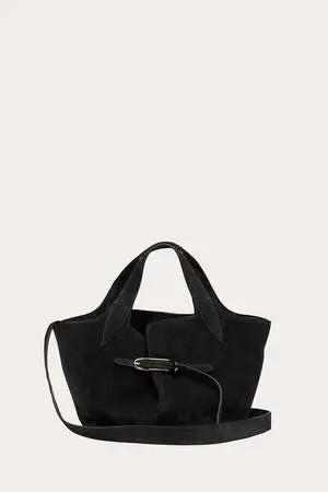 LIFFNER Belted Tote Mini Suede - Black