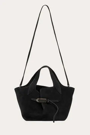 LIFFNER Belted Tote Mini Suede - Black