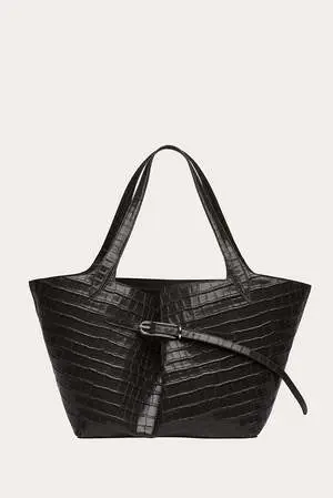 LIFFNER Belted Tote Croc