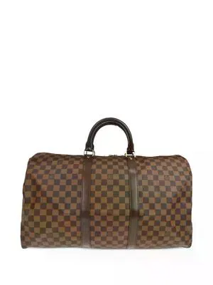 LOUIS VUITTON 2007 Damier Keepall 50 Duffle Bag - Brown