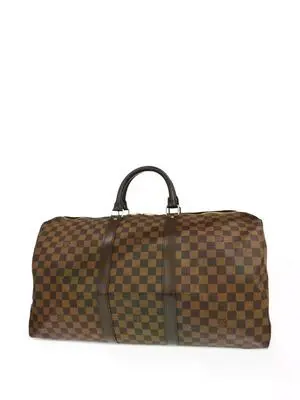 LOUIS VUITTON 2007 Damier Keepall 50 Duffle Bag - Brown