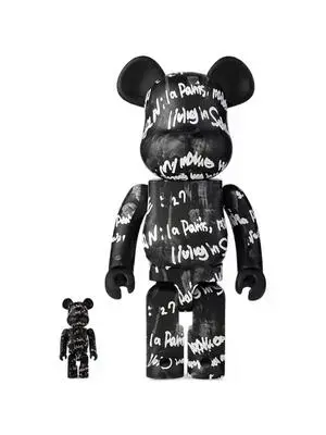 MEDICOM TOY X Yohji Yamamoto Bearbrick 100%+400% Figurine Set - Black