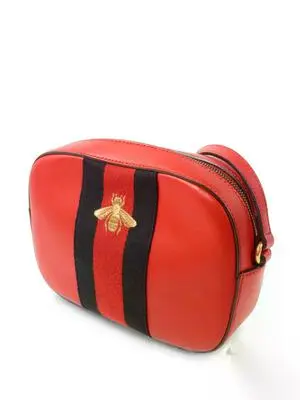 Gucci Webby Bee Cross Body Bag - Red