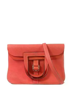 Hermès 2018 31 Halzan Leather Shoulder Bag - Orange